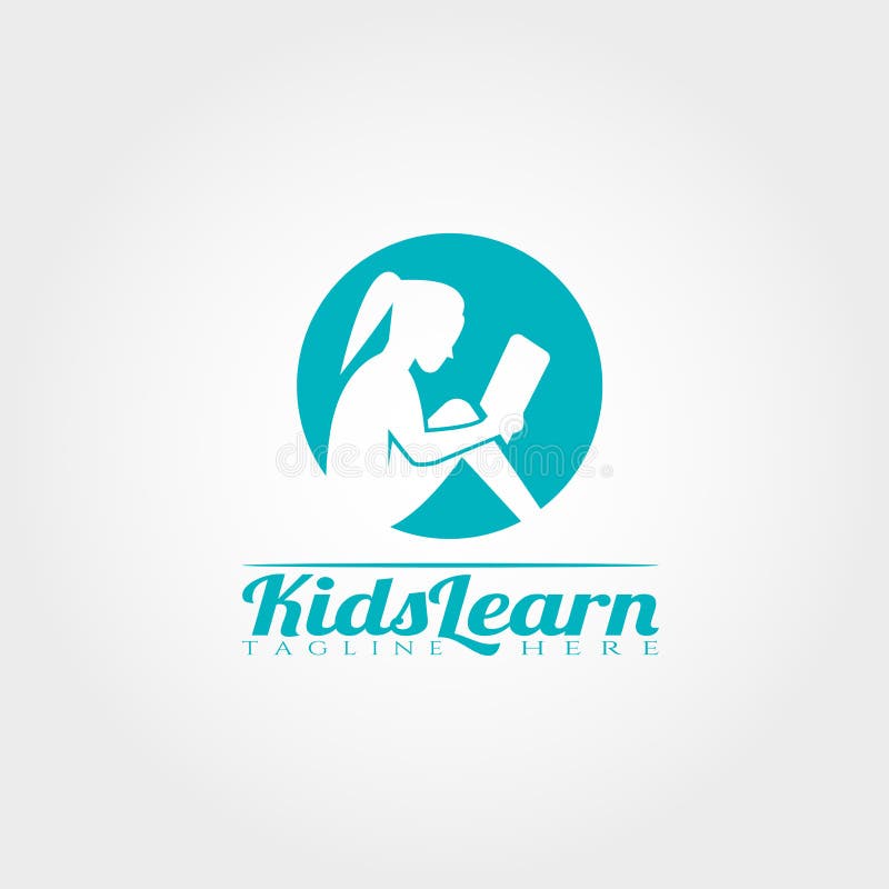 Kid Learning Logo Template,Children Learning Icon Design Stock Vector ...