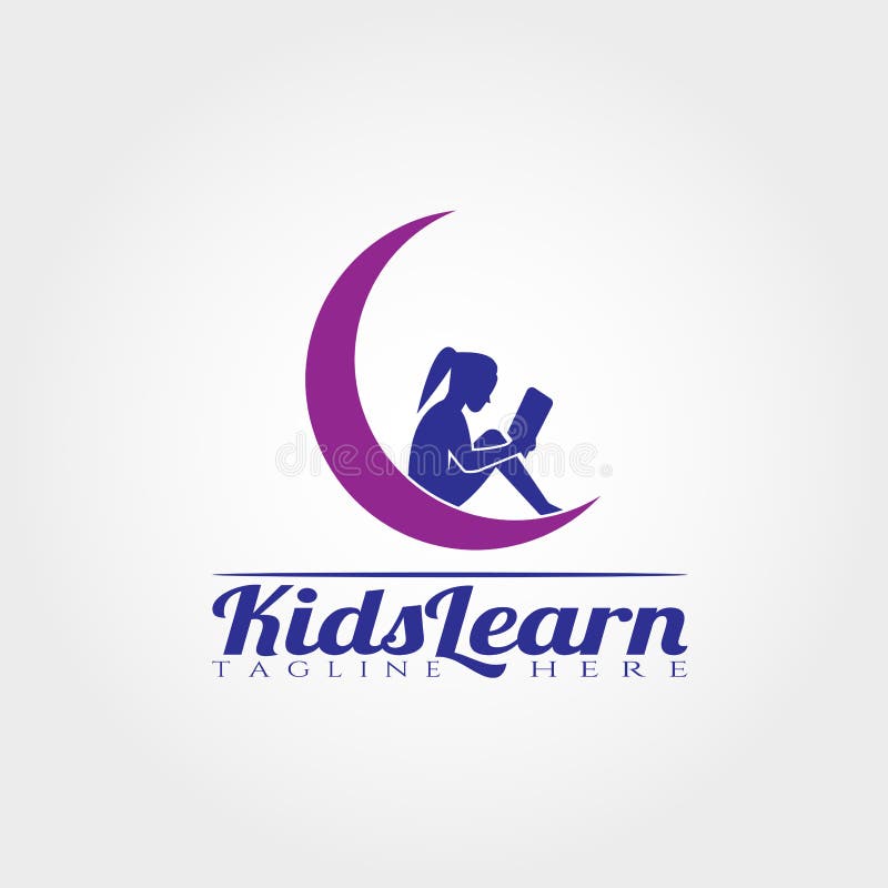 Kid Learning Logo Template,Children Learning Icon Design Stock Vector ...