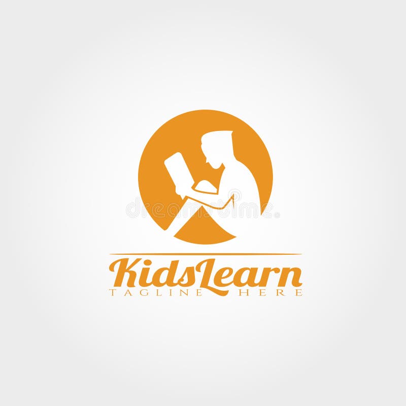 Kid Learning Logo Template,Children Learning Icon Design Stock Vector ...