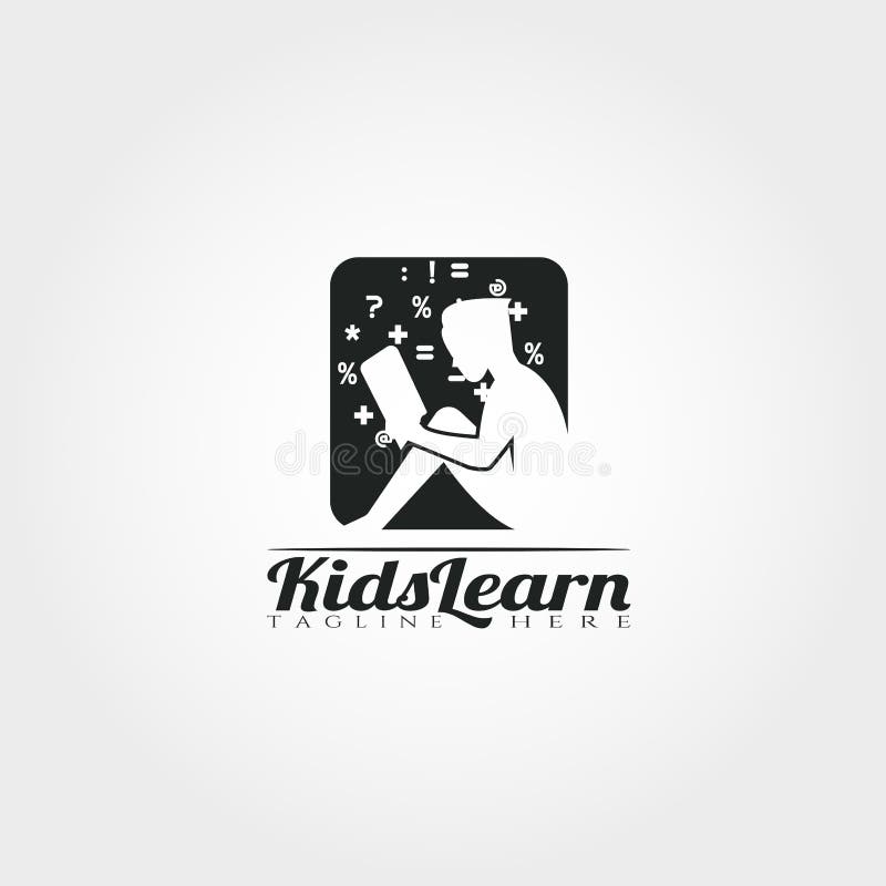 Kid Learning Logo Template,Children Learning Icon Design Stock ...