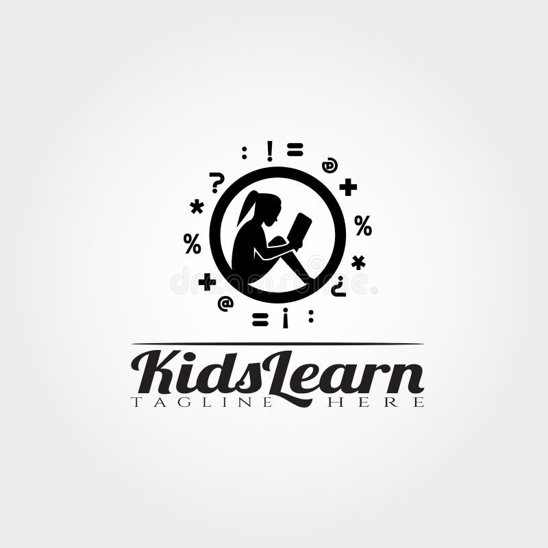 Kid Learning Logo Template,Children Learning Icon Design Stock ...