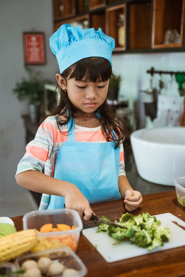 Kid Learning To Cook at Home Stock Photo - Image of child, kitchen ...