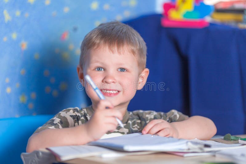 Kid learning to write stock photo. Image of learning - 59868252