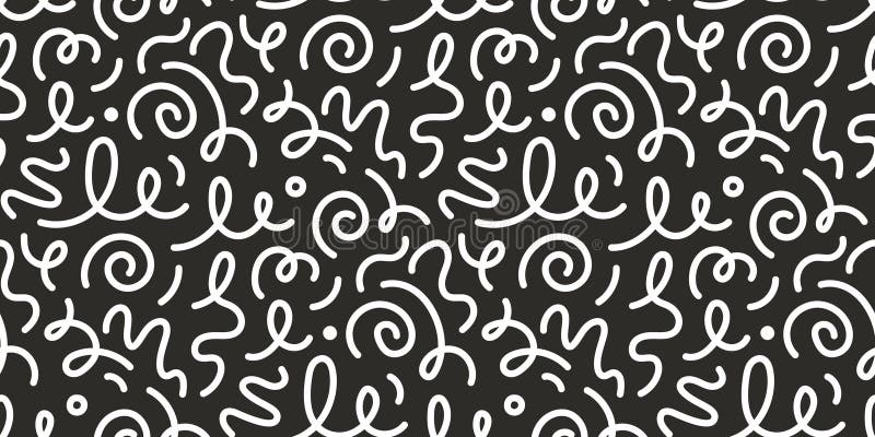 Kid Line Abstract Shape Seamless Pattern. Abstract Cute Children Party ...