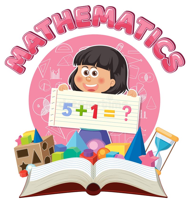 Kid with Math Element Banner Stock Vector - Illustration of mathematics ...