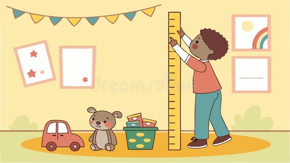 Kid Measuring with Ruler, Classroom Math, Measurement Skill, Learning ...