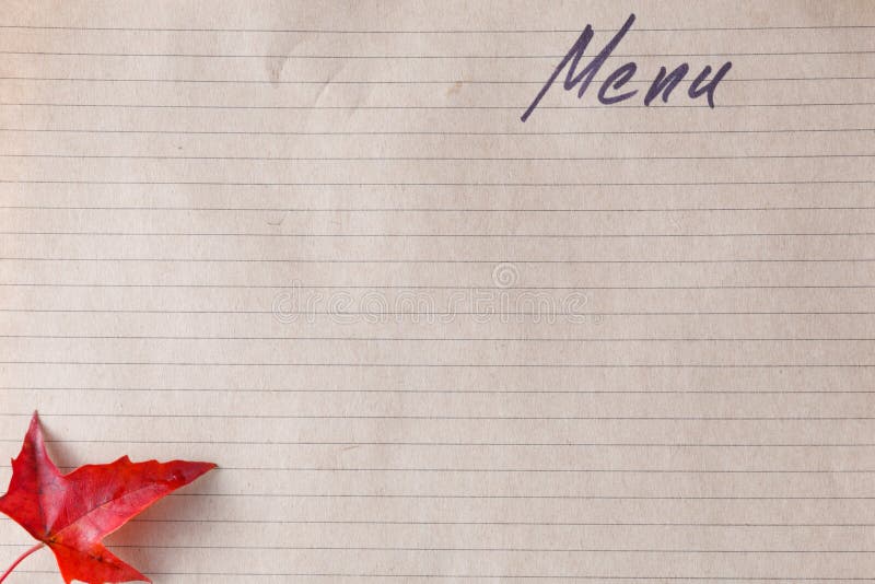 Kid Menu Decoration with Fall Leaves Stock Photo - Image of fall ...