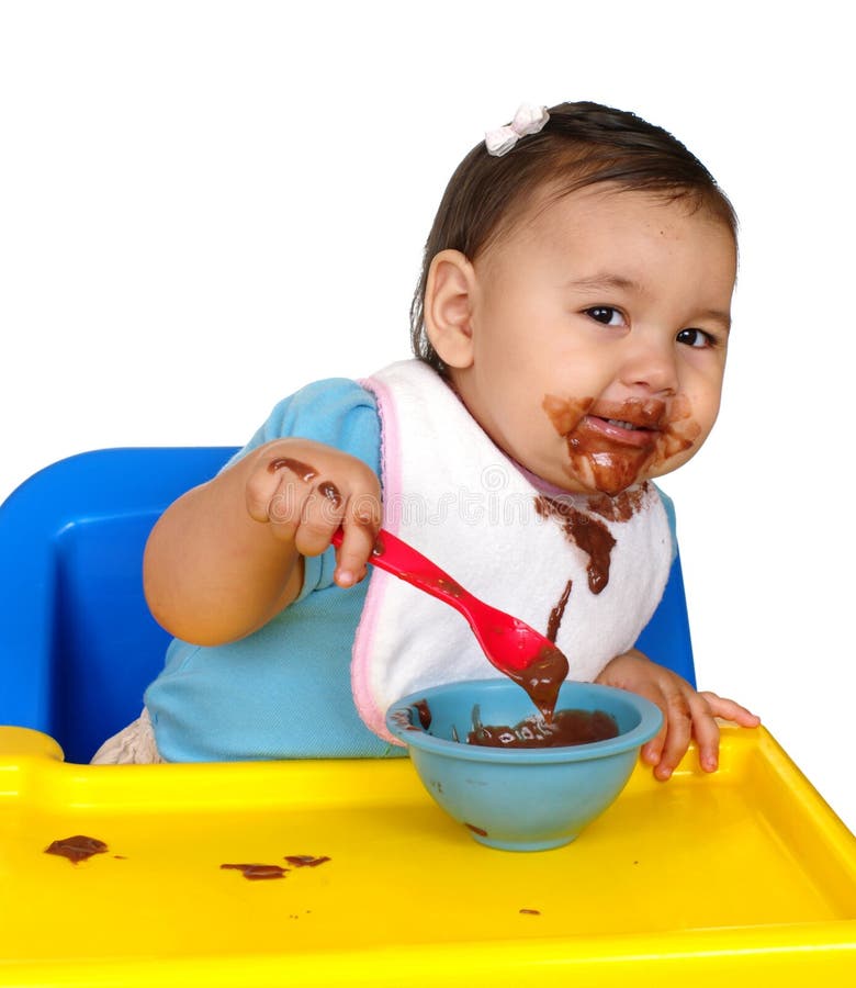 Kid messy face stock image. Image of infant, isolated - 18177267