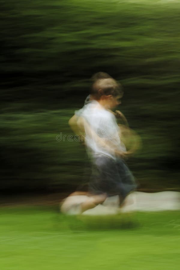 Child Running With Speed Blur Stock Image - Image of sunny, cute: 3378159