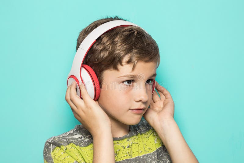 Child with Music Headphones Stock Image - Image of kids, happy: 117874013
