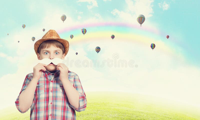 246 Cute Boy Paper Mustache Stock Photos - Free & Royalty-Free Stock ...