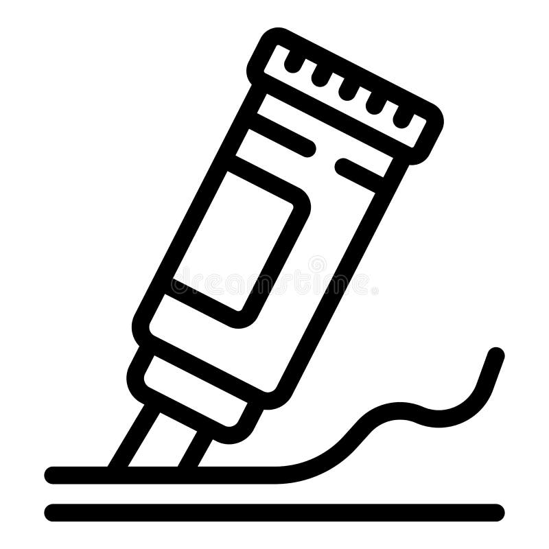 Kid Paint Tube Icon Outline Vector. School Learn Stock Vector ...