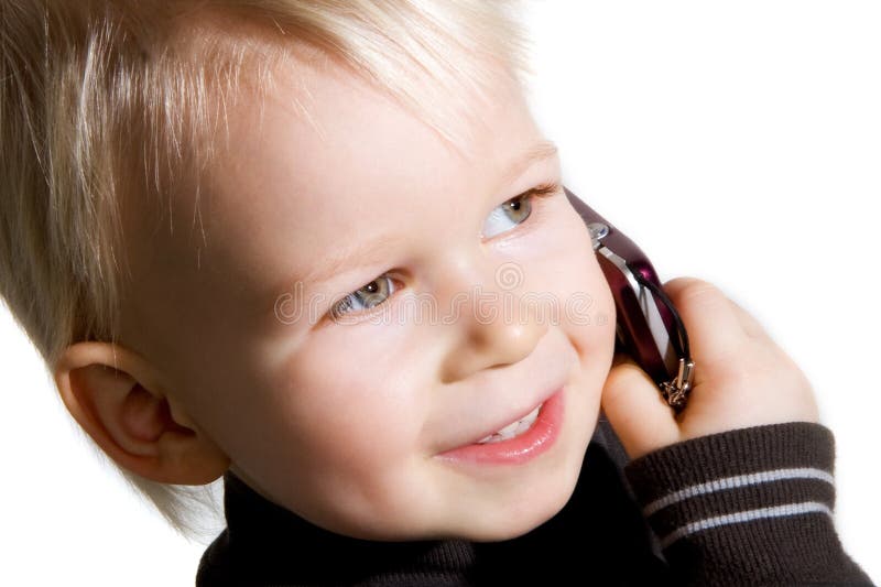 Kid on phone stock photo. Image of communication, child - 4309324