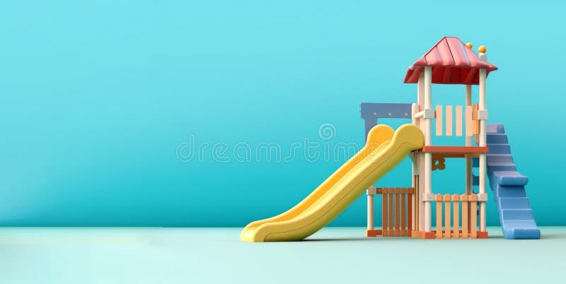 Kid Playground Banner. Generate Ai Stock Illustration - Illustration of ...
