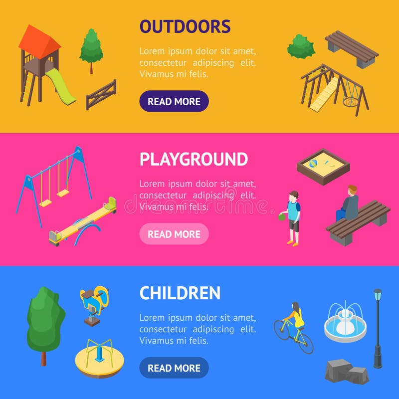 Kid Playground Elements 3d Seamless Pattern Background Isometric View ... Kid Playground Elements 3d Seamless Pattern Background Isometric View ...