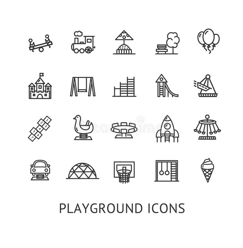Playground sign stock illustration. Illustration of yellow - 26575332
