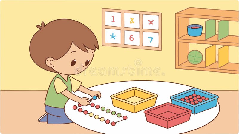 Kid Playing with Abacus, Classroom Math, Number Learning, Educational ...