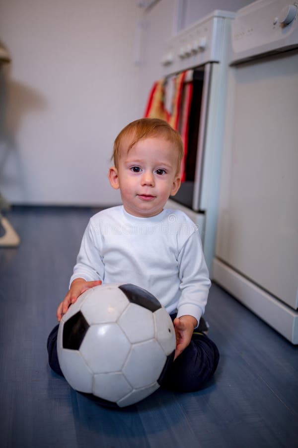 Cute Crawling Baby Boy Under a Table Stock Photo - Image of love ...