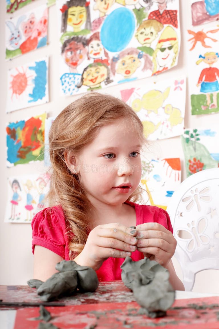 2,035 Little Girl Playing Clay Stock Photos - Free & Royalty-Free Stock ...