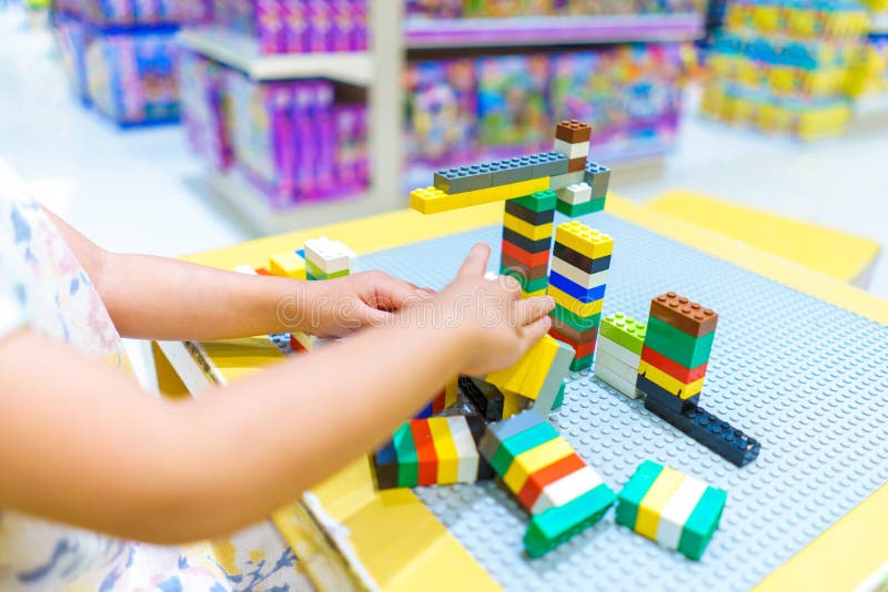 Future Architect Kid Playing with Toy Bricks Stock Image - Image of ...