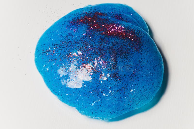 Kid Playing Hand Made Toy Called Slime Alien Drool Shell Mussel. Stock ...