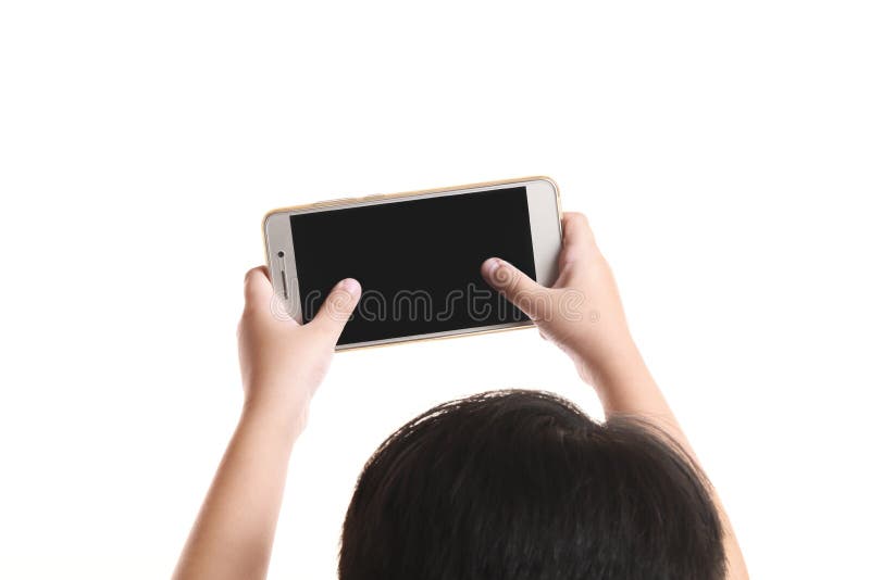 Kid playing mobile phone stock image. Image of phone - 99984889