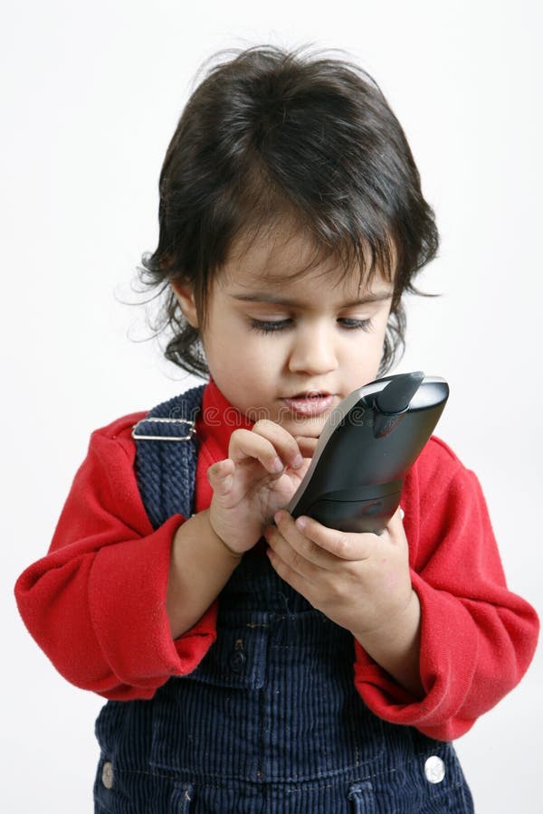 Kid playing with phone stock photo. Image of dialing, children - 8272756