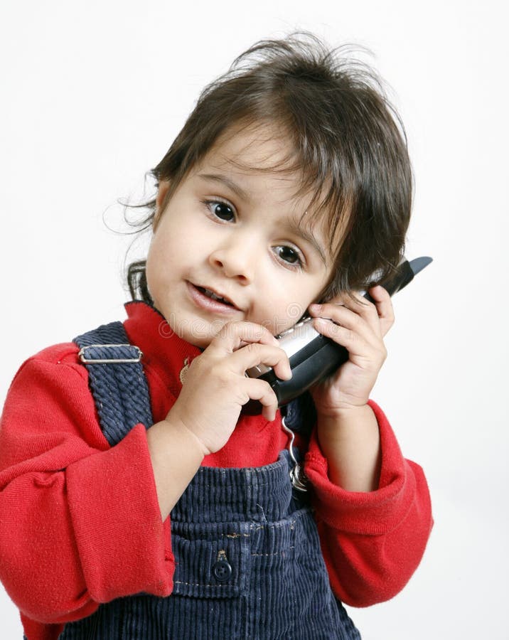 Kid playing with phone stock image. Image of wireless - 8272767