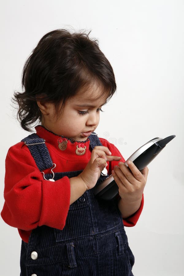 Kid playing with phone stock photo. Image of playing, dialing - 8272844
