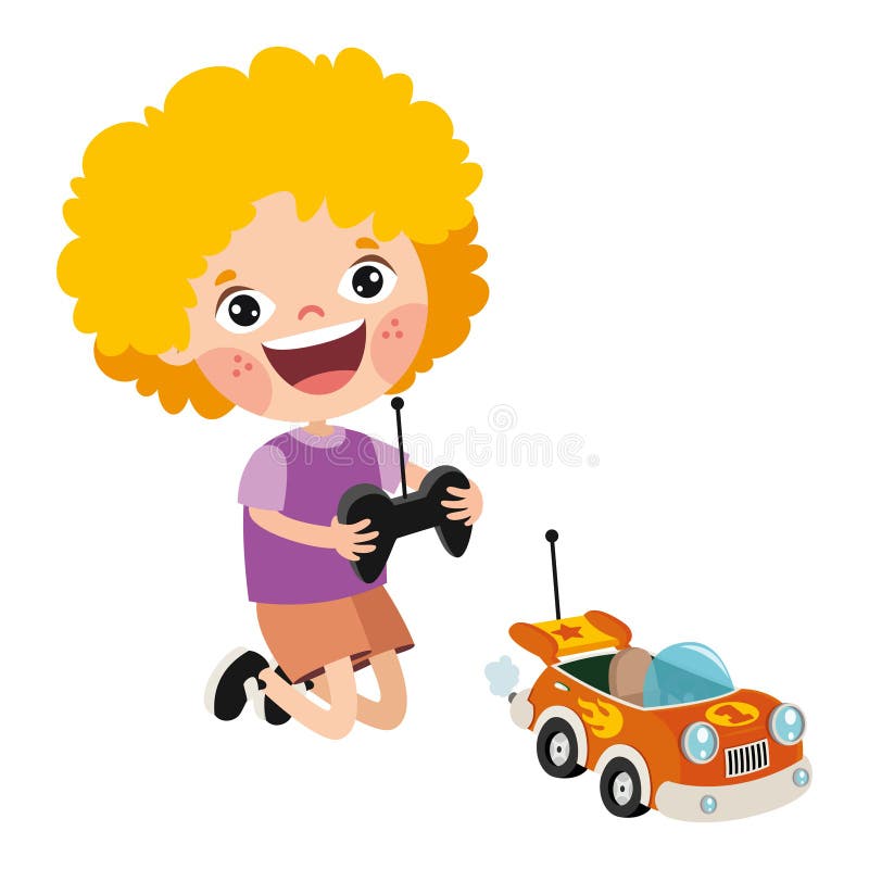 Kid Remote Control Car Stock Illustrations – 259 Kid Remote Control Car ...