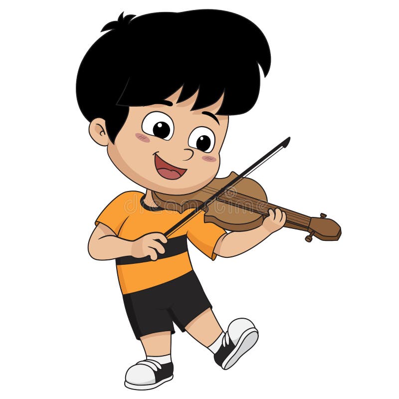 Kid Playing Violin.vector and Illustration. Stock Vector - Illustration ... Kid Playing Violin.vector and Illustration. Stock Vector - Illustration ...