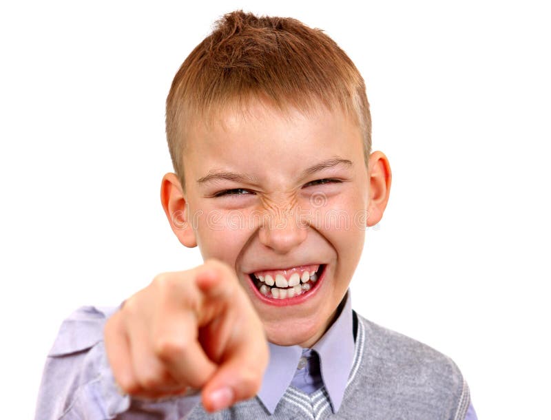 Boy Pointing at You stock photo. Image of child, joker - 35592614