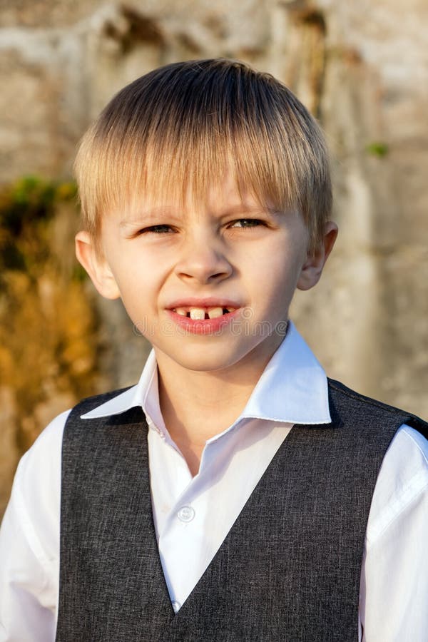 Kid Portrait outdoor stock image. Image of small, childhood - 221420013