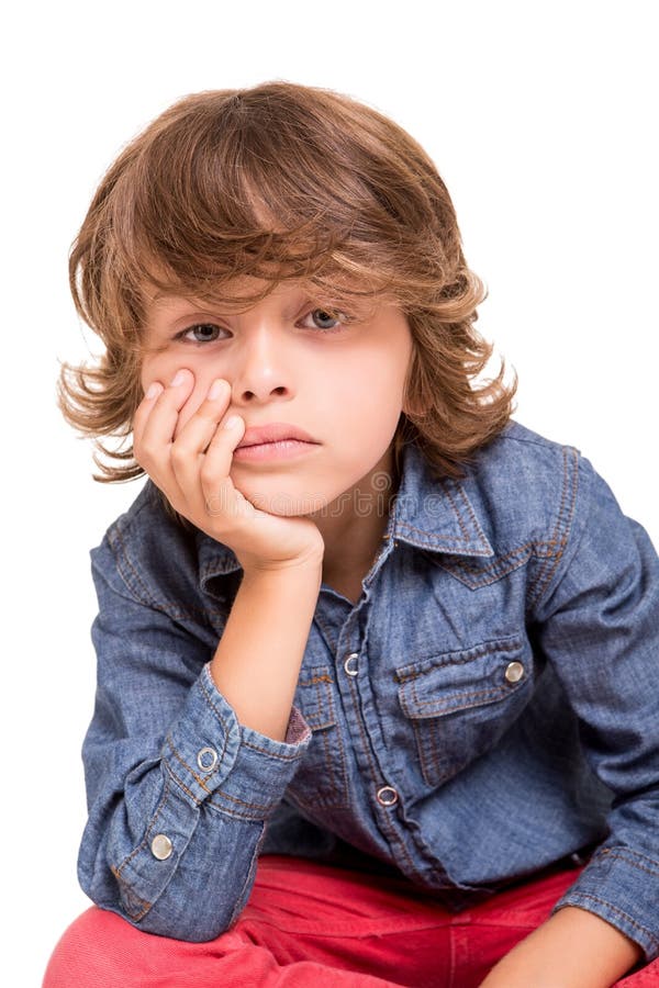 Kid posing for camera stock photo. Image of bored, person - 43812058