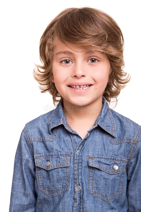 Kid posing over white stock image. Image of handsome - 44858811