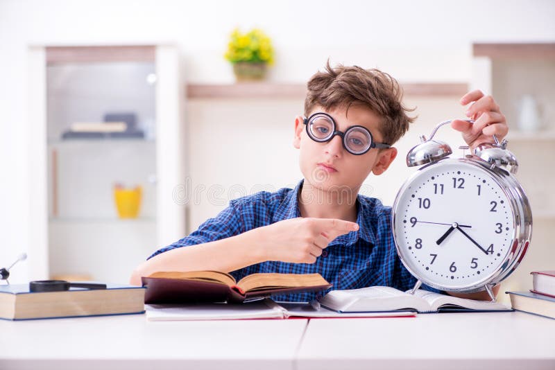 Kid Preparing for School at Home Stock Image - Image of little, glasses ...