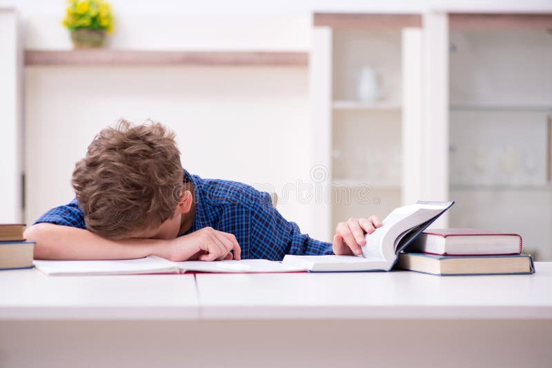 Kid Preparing for School at Home Stock Photo - Image of hardworking ...
