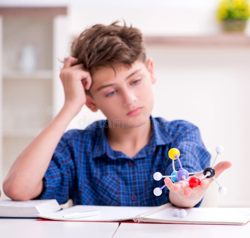 Kid Preparing for School at Home Stock Photo - Image of biologist ...