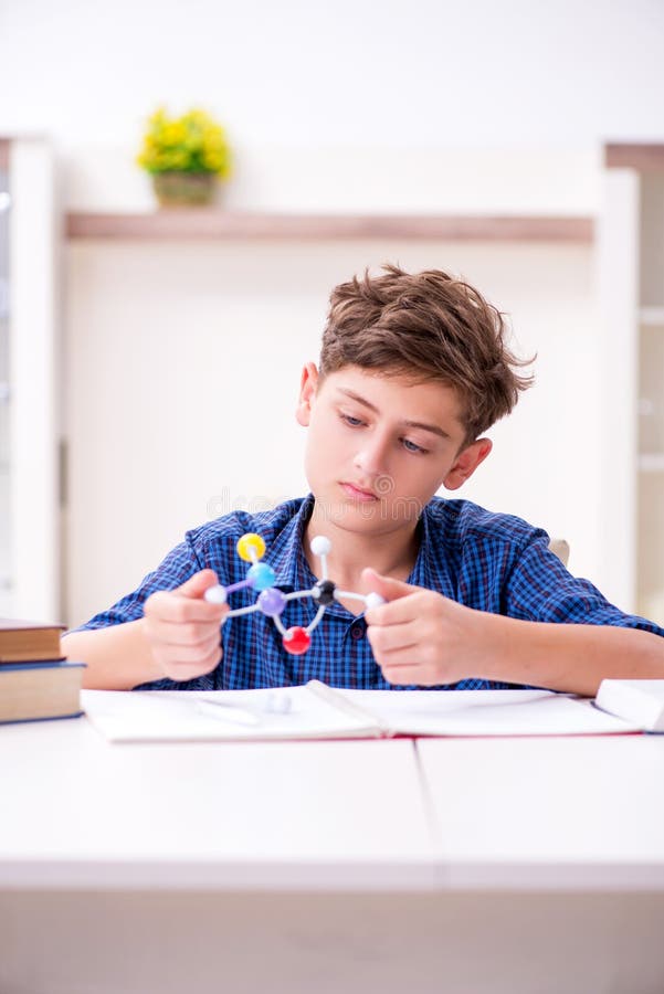 Kid Preparing for School at Home Stock Photo - Image of hardworking ...