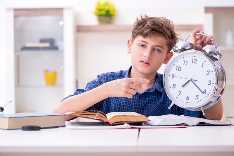 Kid Preparing for School at Home Stock Image - Image of books, pressure ...