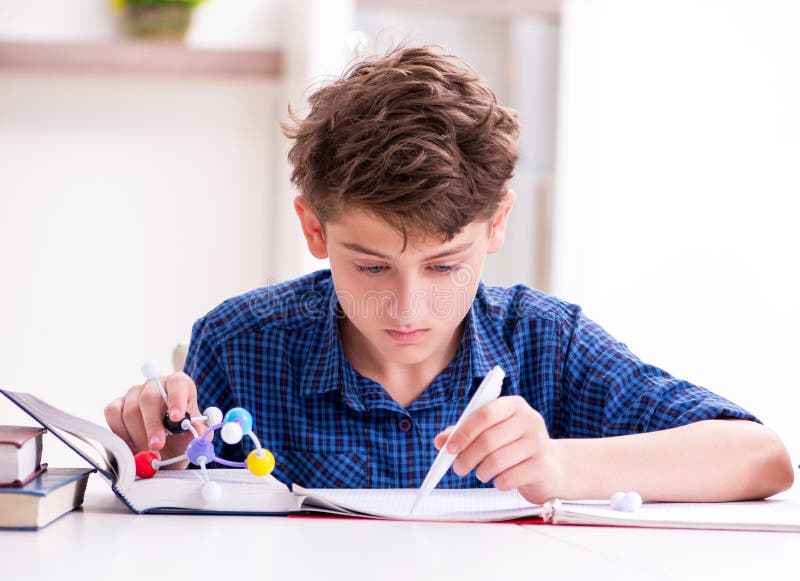 Kid Preparing for School at Home Stock Image - Image of exam, little ...