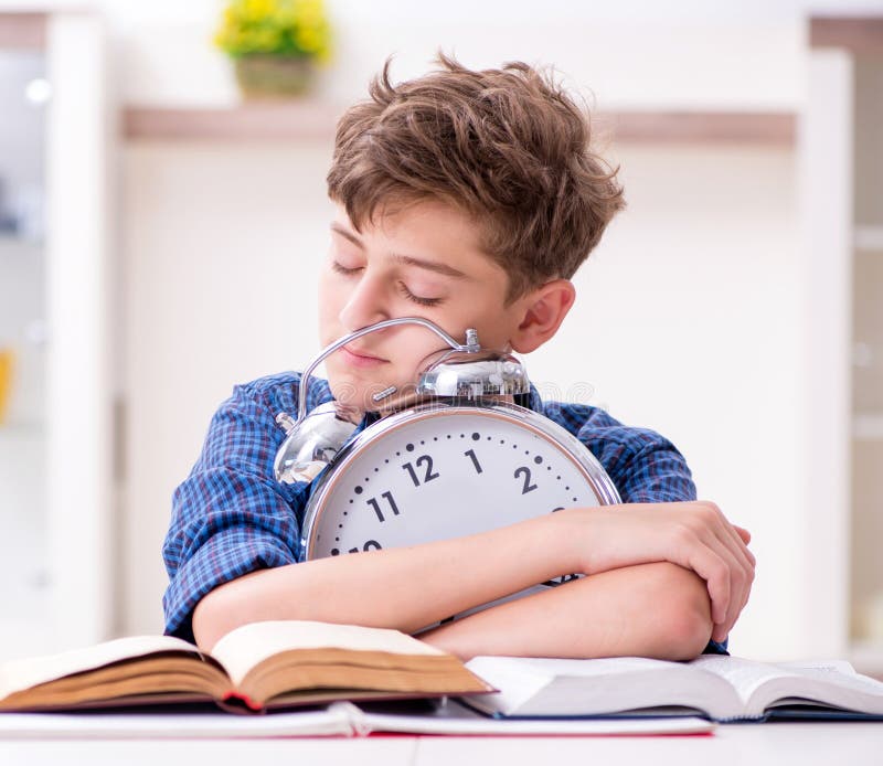 Kid Preparing for School at Home Stock Photo - Image of asleep, child ...
