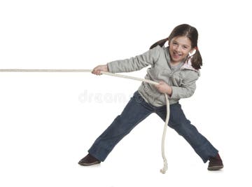 Kid pulling rope stock photo. Image of cheerful, casual - 21148828