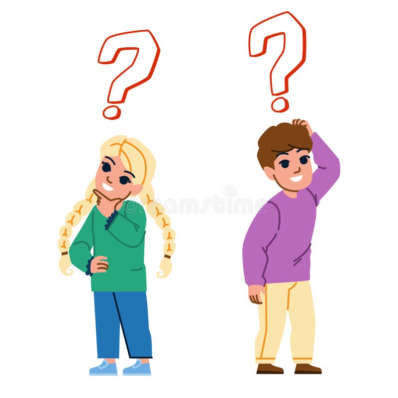 Kid question vector stock vector. Illustration of development - 272281447
