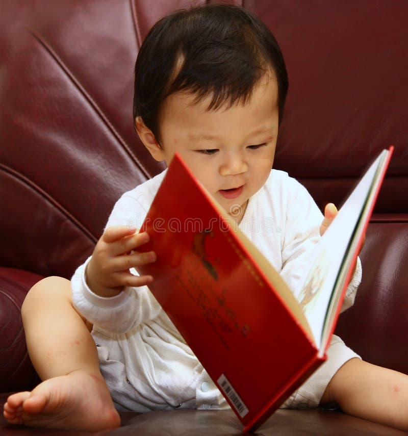Kid reading a book stock photo. Image of child, toddler - 9031646
