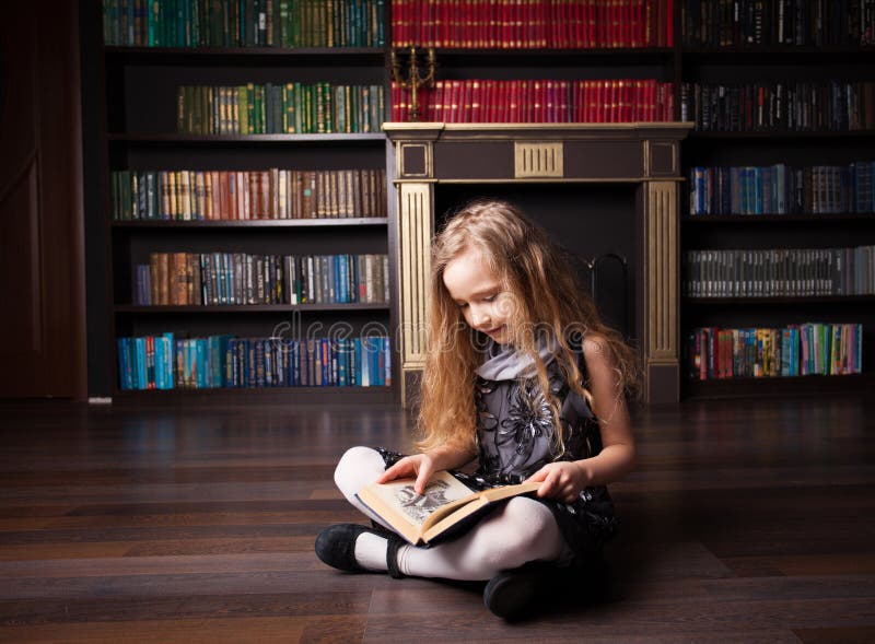Kid reading book stock image. Image of concepts, girl - 43366441