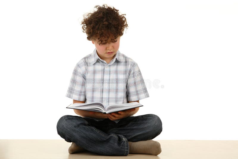 Kid reading at home stock photo. Image of family, page - 7732376