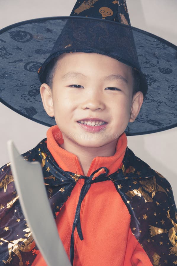 Kid ready for hallowmas stock image. Image of halloween - 70561197