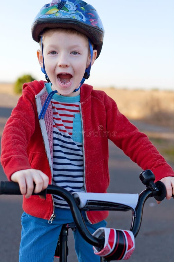 Kid riding bike stock image. Image of exercise, childhood - 36968875