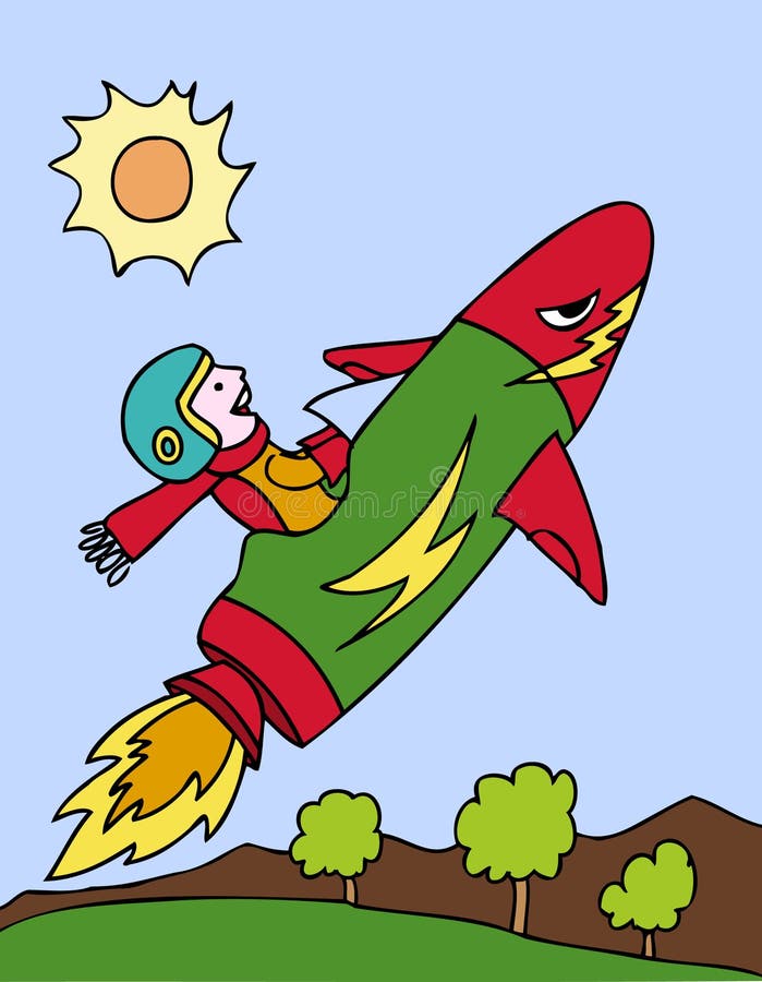Kid Rocket Ship Stock Illustrations – 4,678 Kid Rocket Ship Stock ...